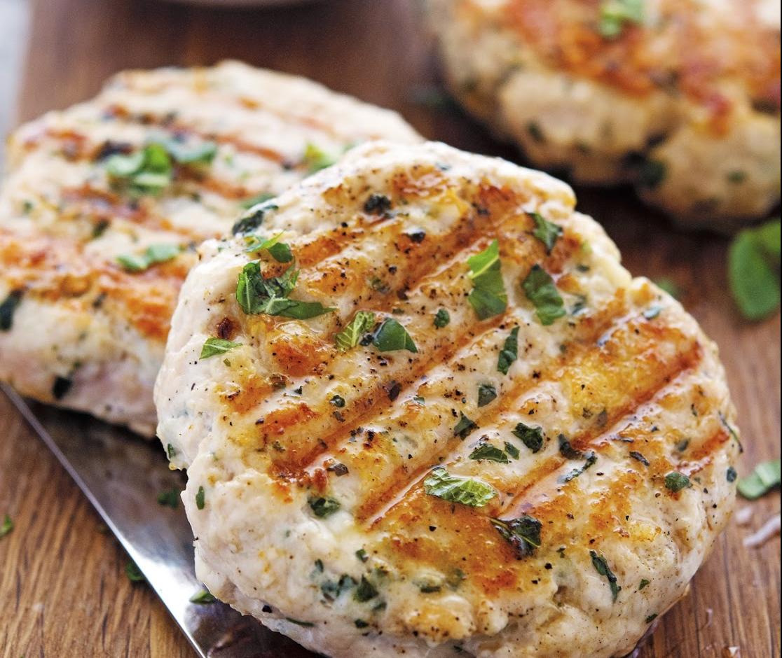 Burger de pui (manual) - 120g ⋆ Produse Grecia - Mediteranean Food